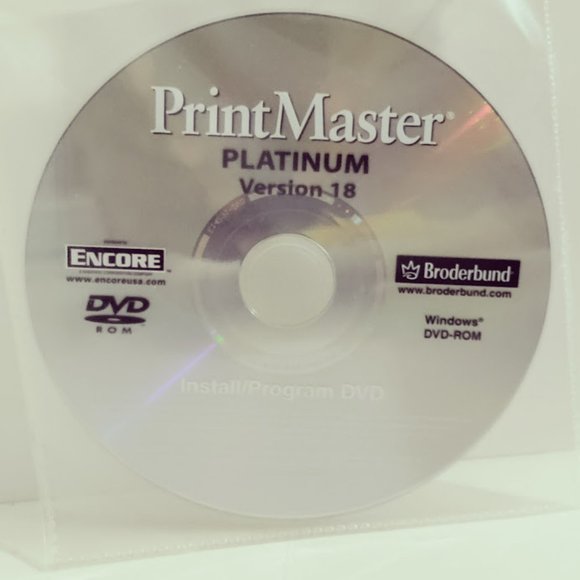 Broderbund | Media | Printmaster Platinum Dvd Rom 997207 Windows Vista ...